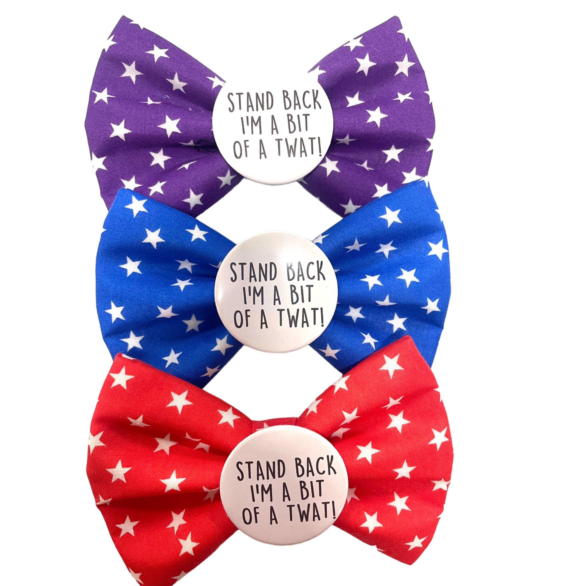 Assertive Style: "Stand Back" Badge Bow® | Franky's Bowtique
